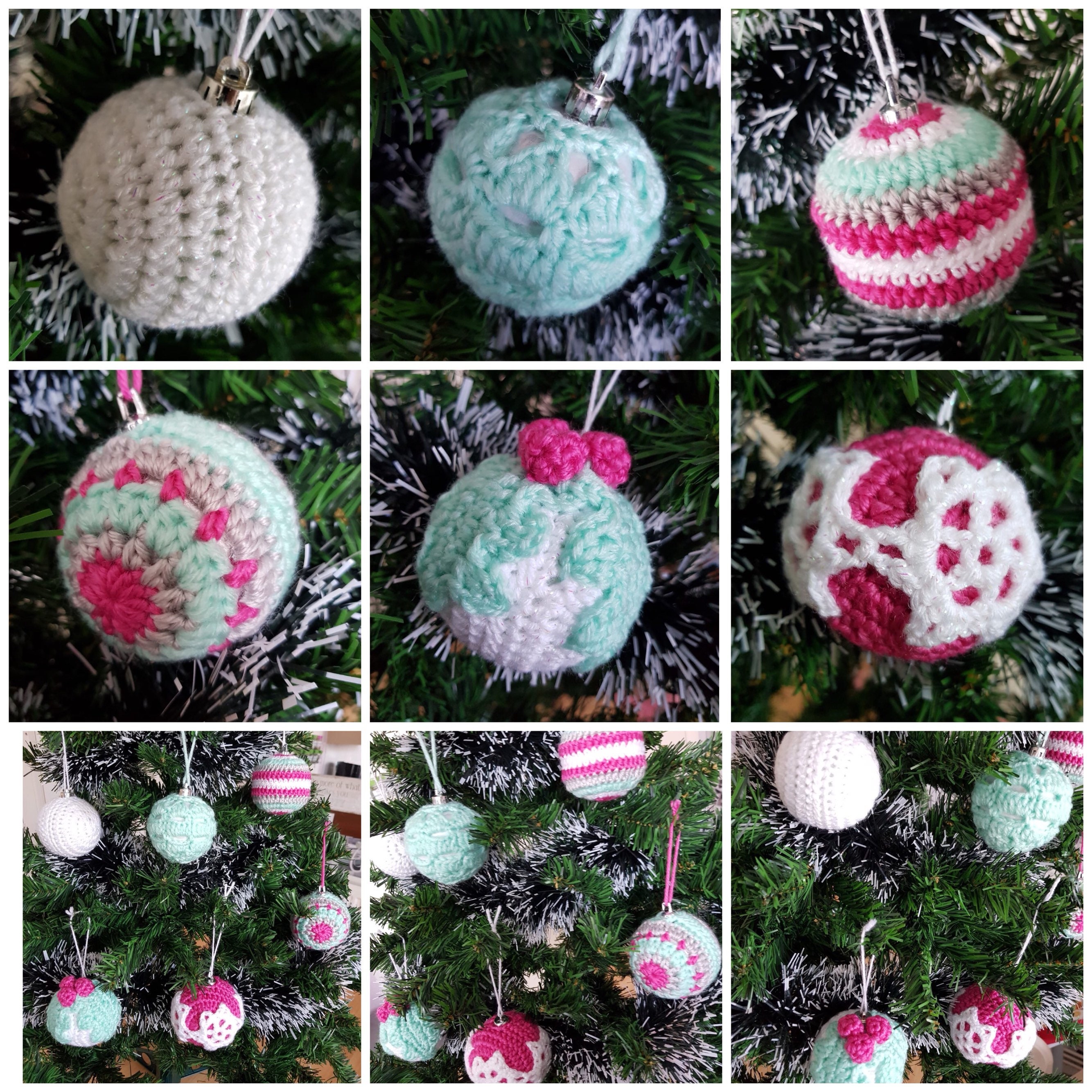 Decorative Crochet Baubles PATTERN ONLY for Six Baubles | Etsy