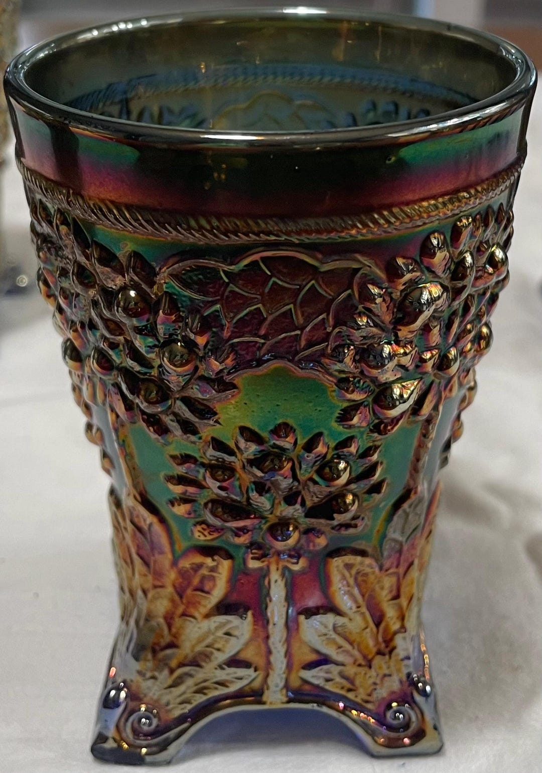 Fenton Carnival Glass Orange Tree Goblet/tumbler Early 1900s_last One ...