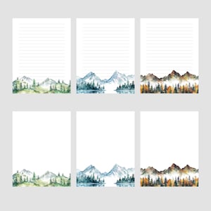 Mountain Printable Stationary, Landscape Stationary, Writing Paper ...