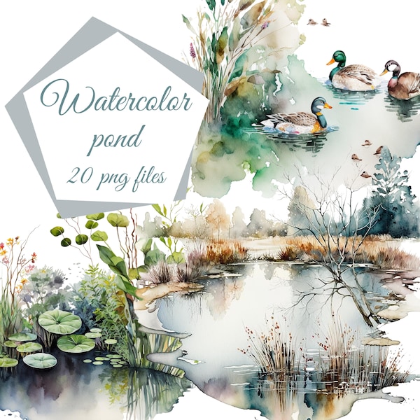 Pond Clipart - Etsy