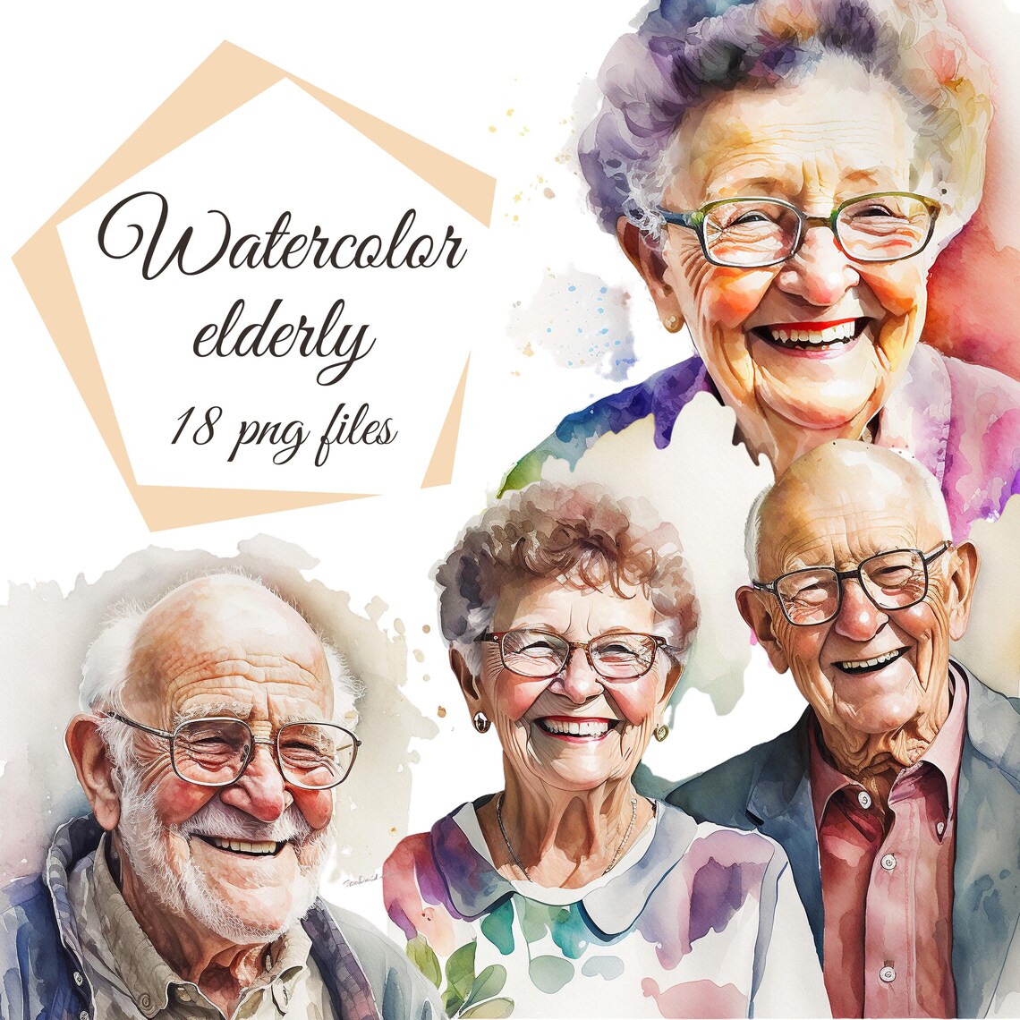 Elderly People Clipart, Old People, Grandma, Grandpa, Grandparents ...