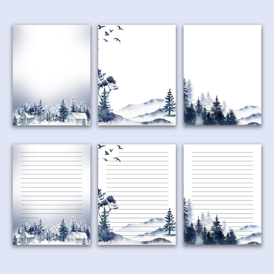 Printable Stationary, Winter Stationary, Winter Writing Paper, Letter ...