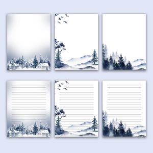 Printable Stationary, Winter Stationary, Winter Writing Paper, Letter ...