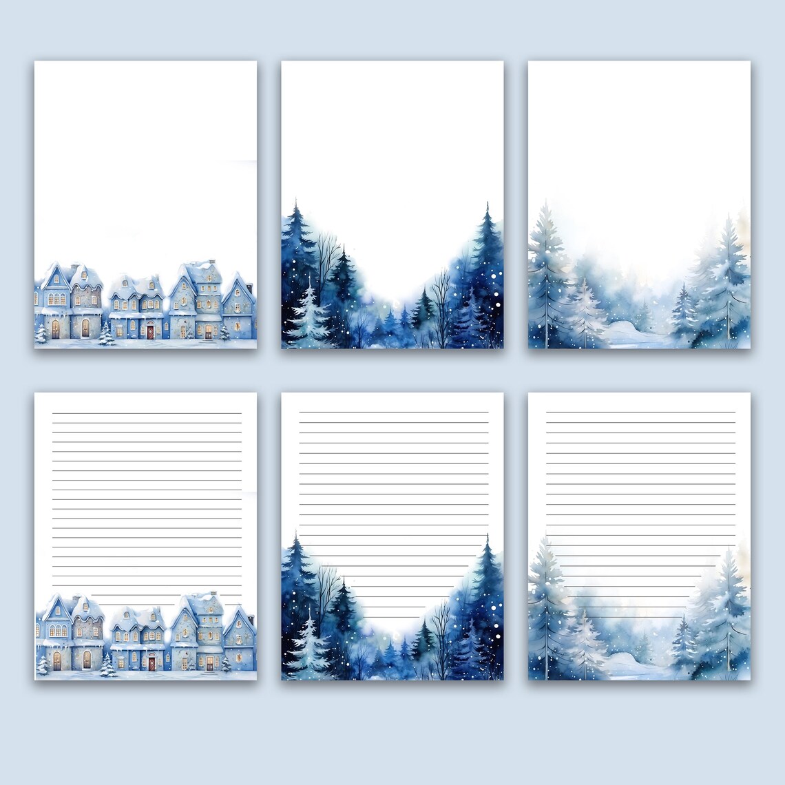 Winter Printable Stationary, Forest Stationary, Forest Writing Paper ...