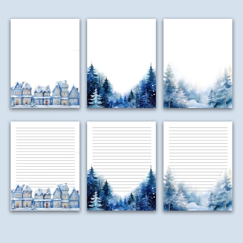 Winter Printable Stationary, Forest Stationary, Forest Writing Paper ...