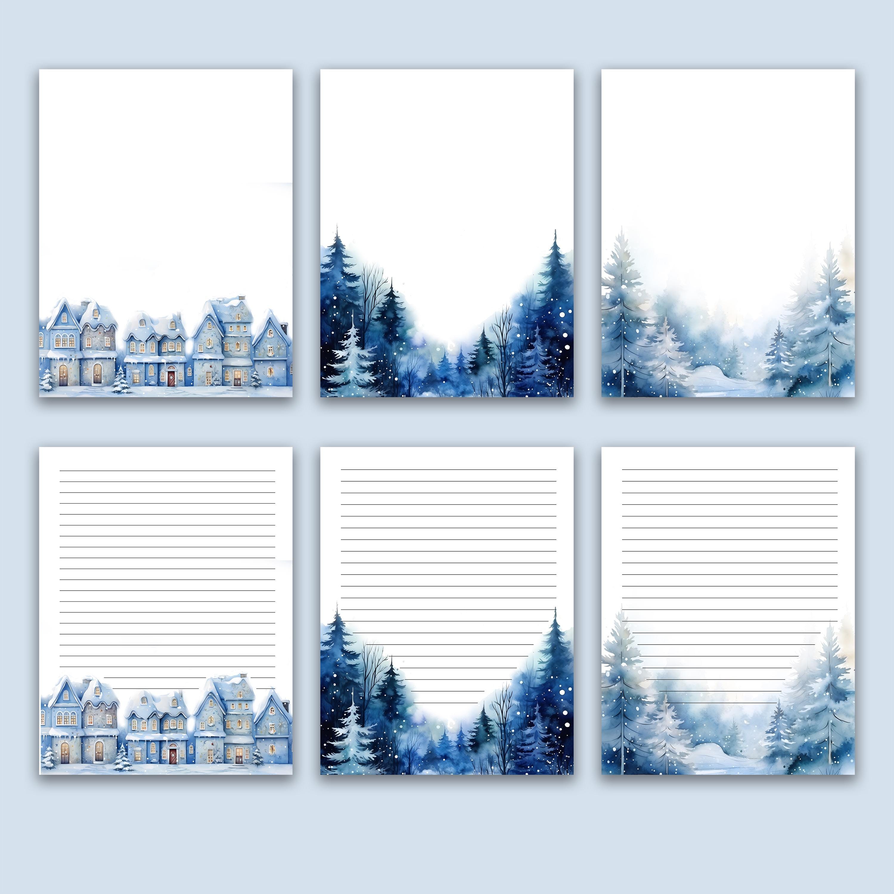 Winter Printable Stationary, Forest Stationary, Forest Writing Paper ...