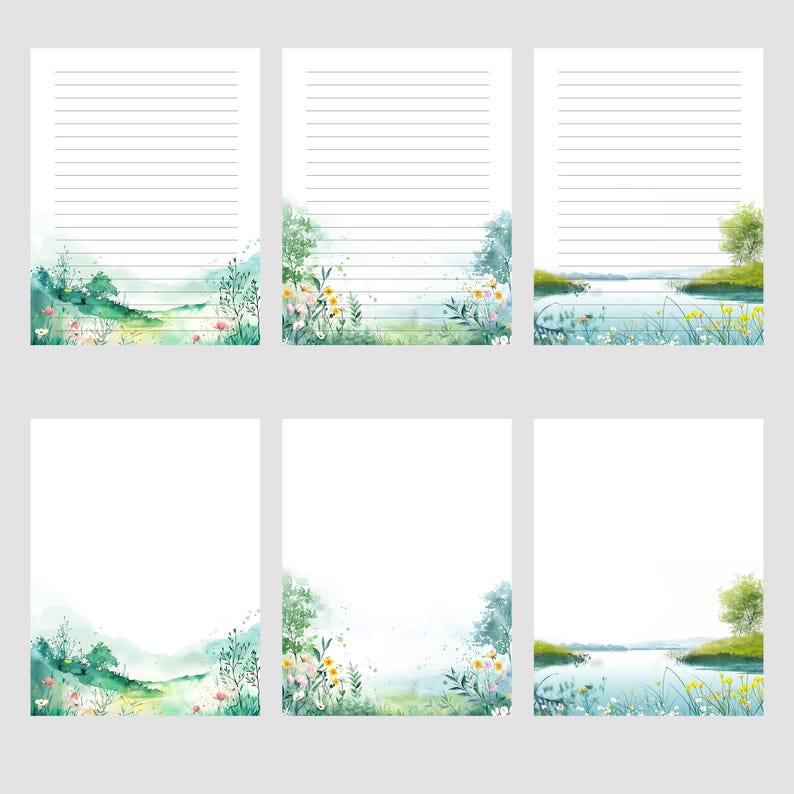 Spring Lake Printable Stationary, Spring Stationary, Writing Paper ...