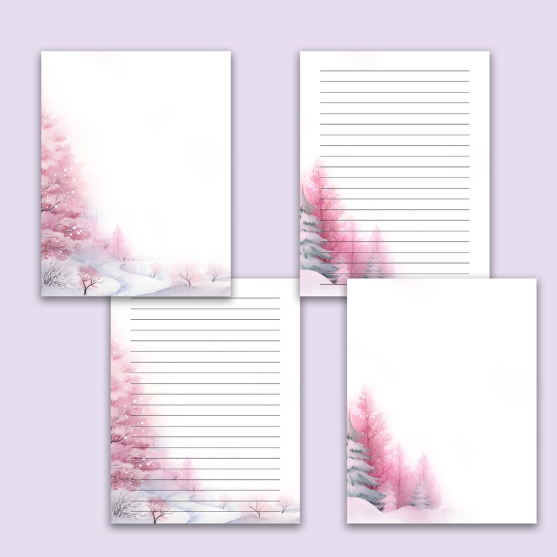 Printable Stationary, Winter Stationary, Winter Writing Paper, Letter ...