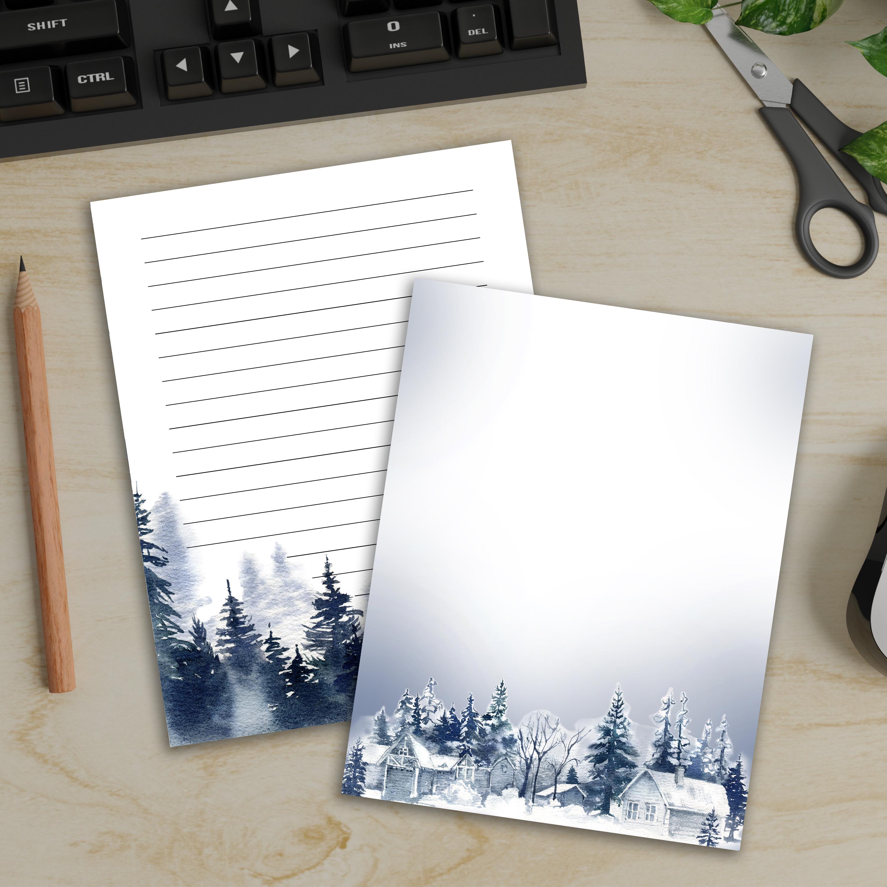 Printable Stationary, Winter Stationary, Winter Writing Paper, Letter ...