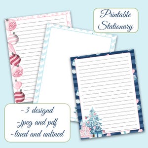 Printable Stationary, Christmas Stationary, Writing Paper, Letter Paper ...