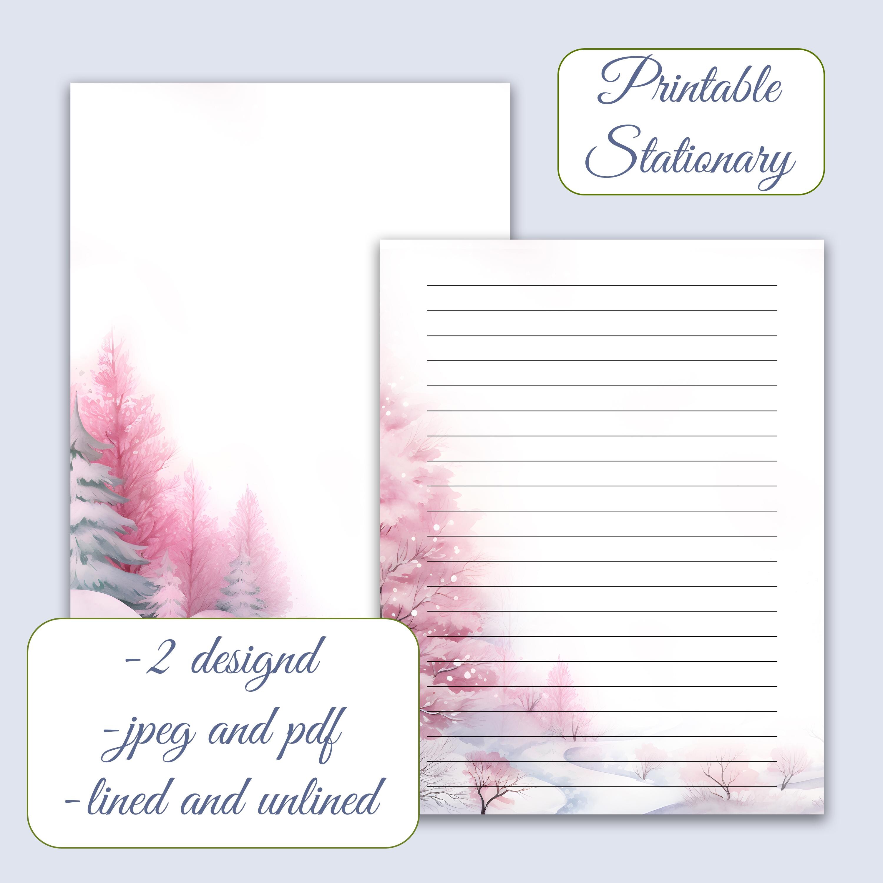 Printable Stationary, Winter Stationary, Winter Writing Paper, Letter ...