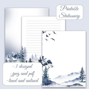 Printable Stationary, Winter Stationary, Winter Writing Paper, Letter ...