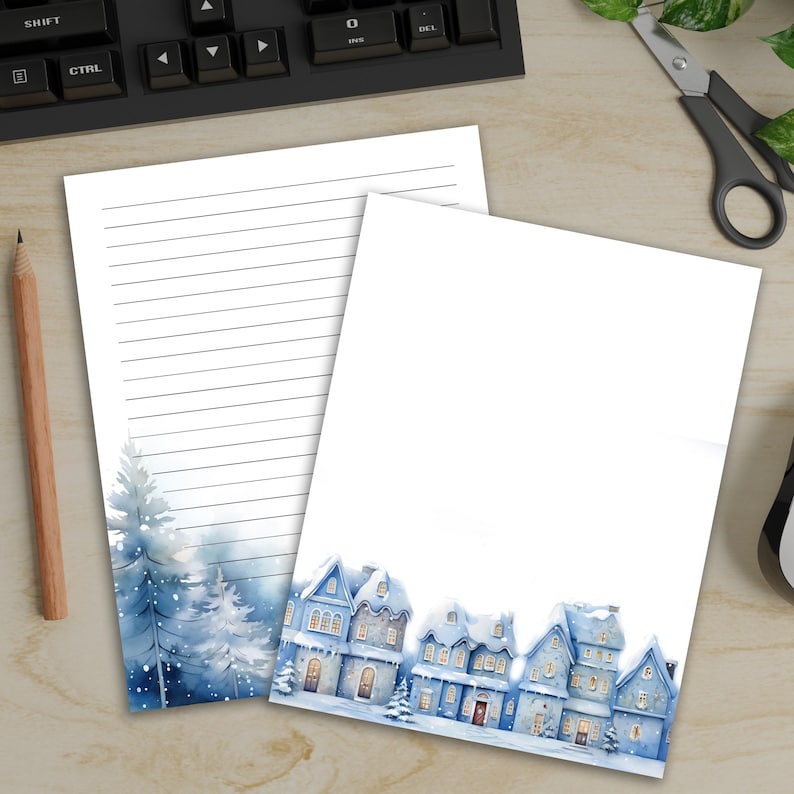 Winter Printable Stationary, Forest Stationary, Forest Writing Paper ...