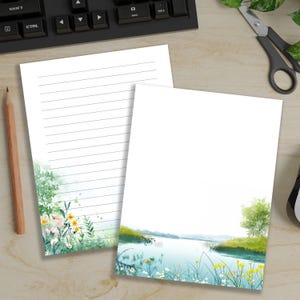 Spring Lake Printable Stationary, Spring Stationary, Writing Paper ...