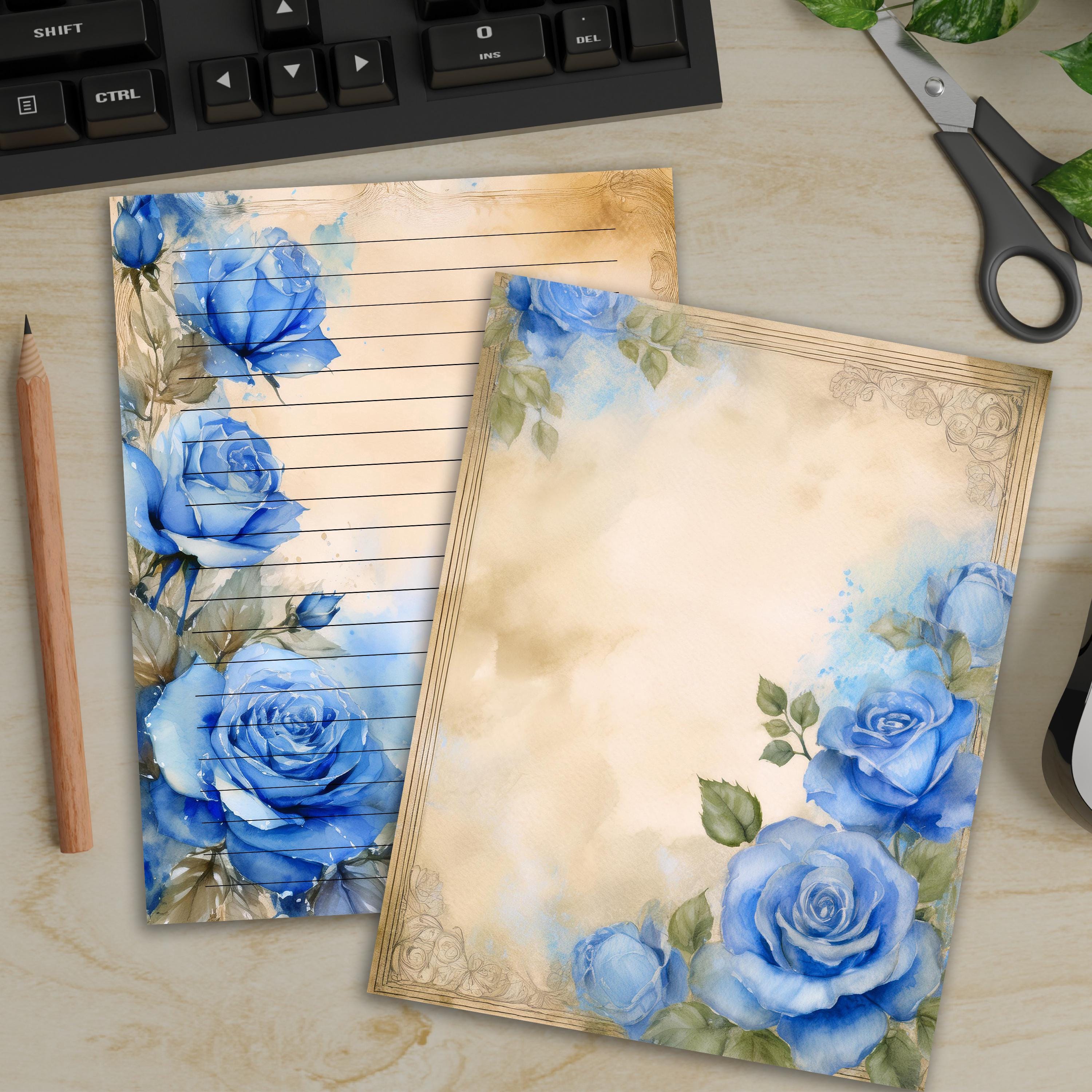 Pink Roses, Printable Stationary, Pink Stationary, Rose Writing Paper ...