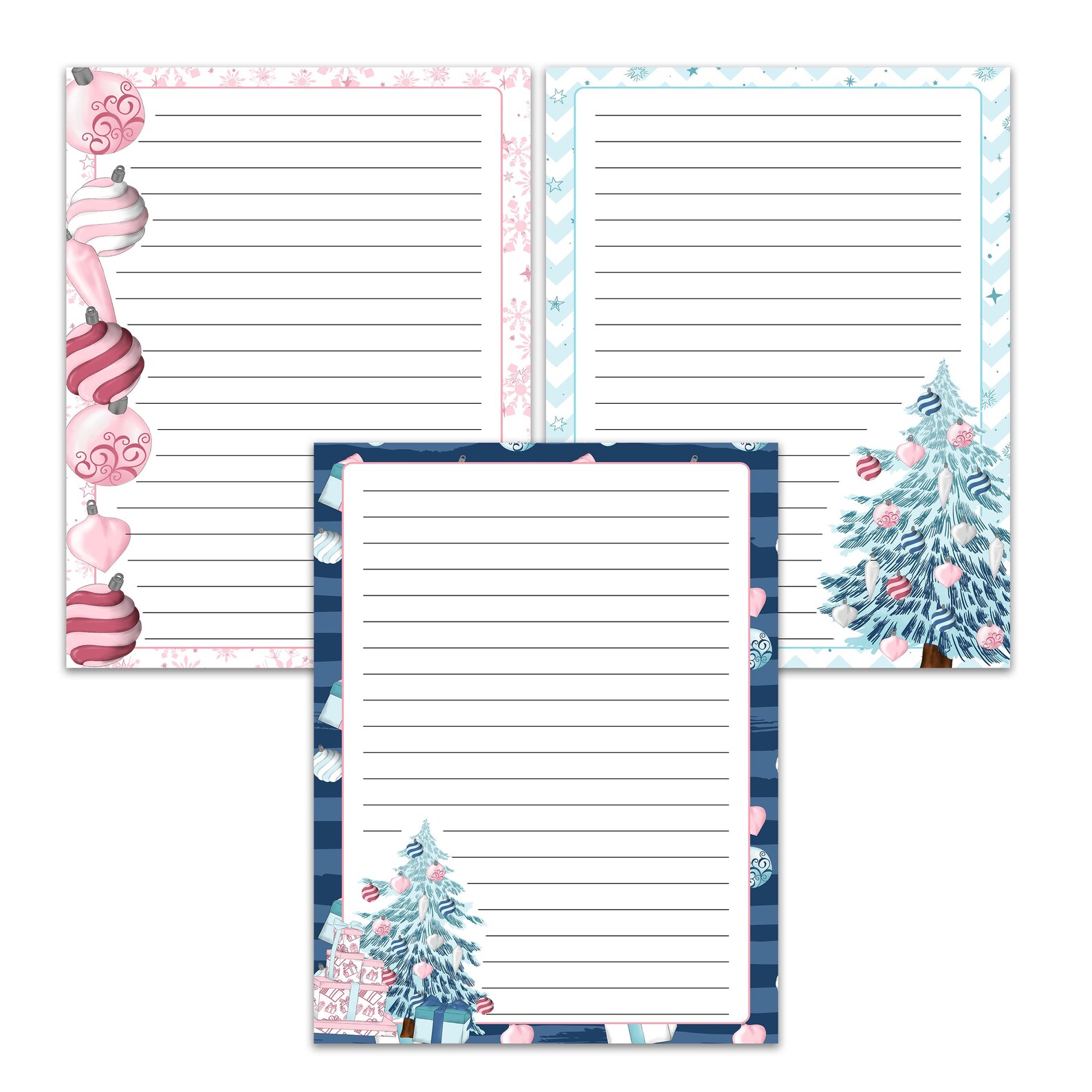 Printable Stationary, Christmas Stationary, Writing Paper, Letter Paper ...