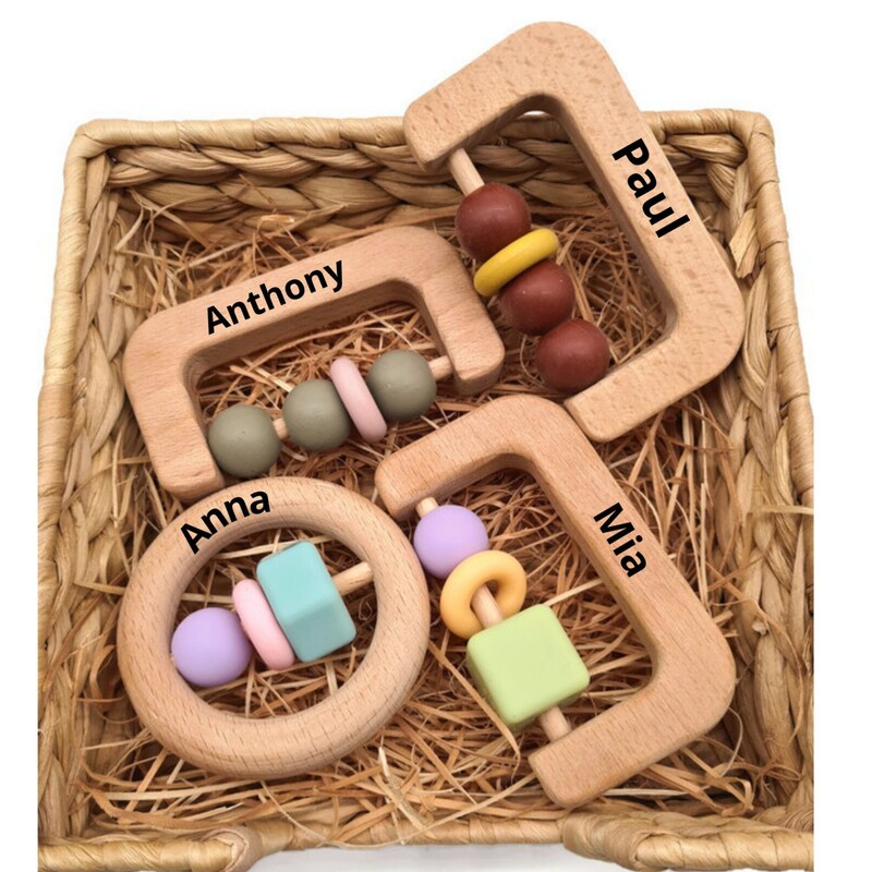 Wooden Rattle - Etsy