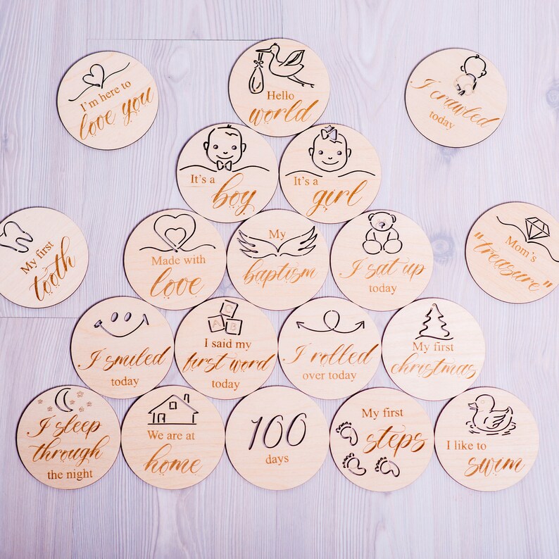 Baby Milestone Signs My First Moments Activity Milestone - Etsy