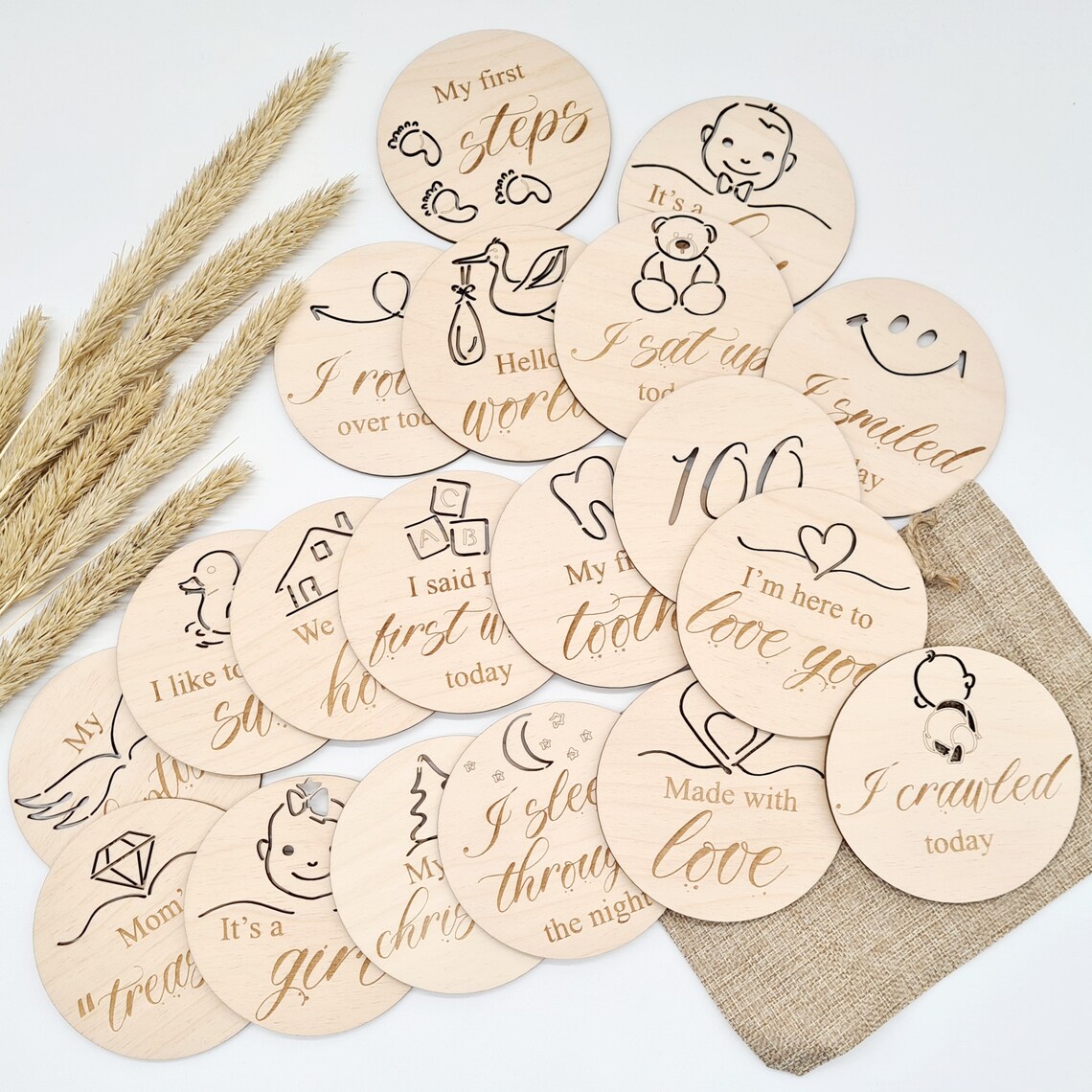 Baby Milestone Signs My First Moments Activity Milestone - Etsy