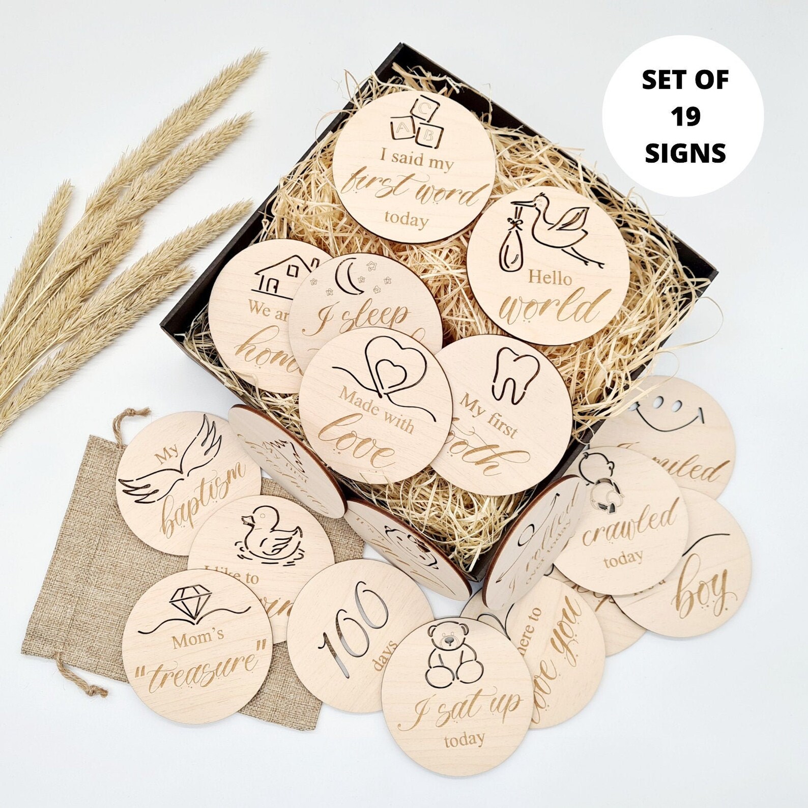 Baby Milestone Signs My First Moments Activity Milestone - Etsy