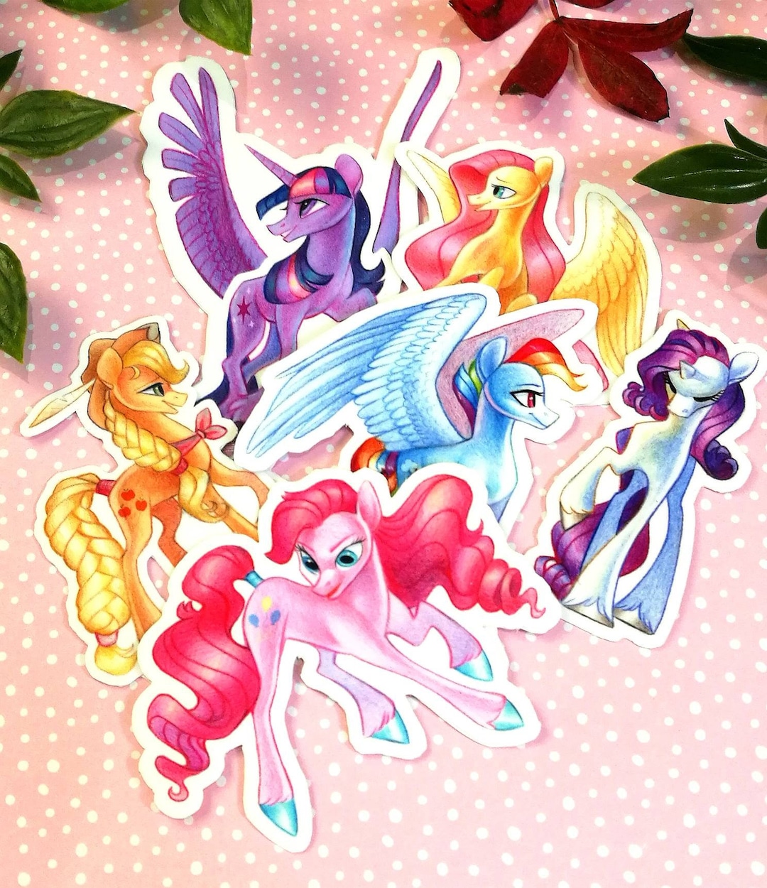MLP Mane 6 sticker Set - Etsy