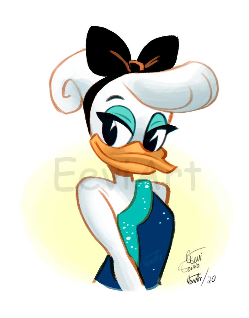 Ducktales Daisy Duck Poscard Sized Print Etsy