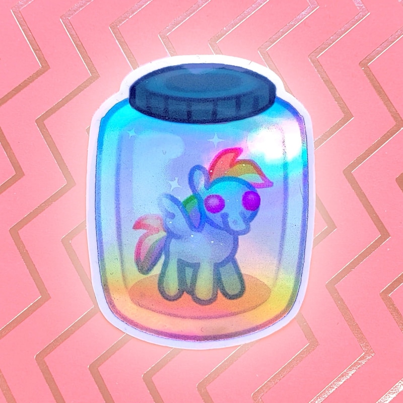 Rainbow Dash Jar - Etsy