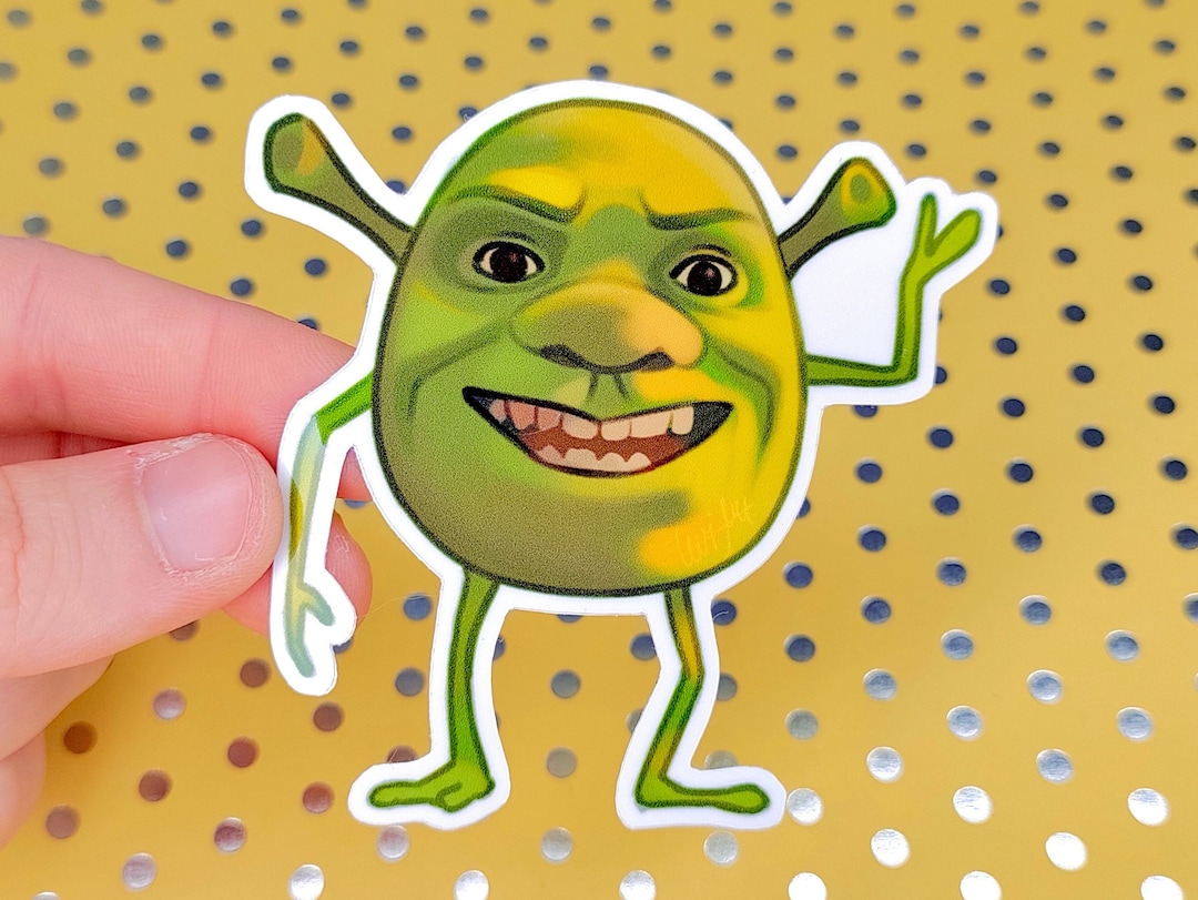 Shrek / Mike Wazowski - Vinyl Sticker - Etsy