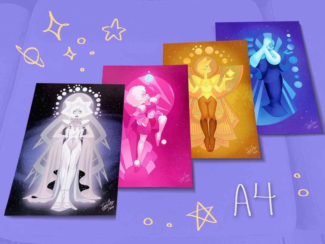 Steven Universe - the Diamonds (A4 Print) - Etsy
