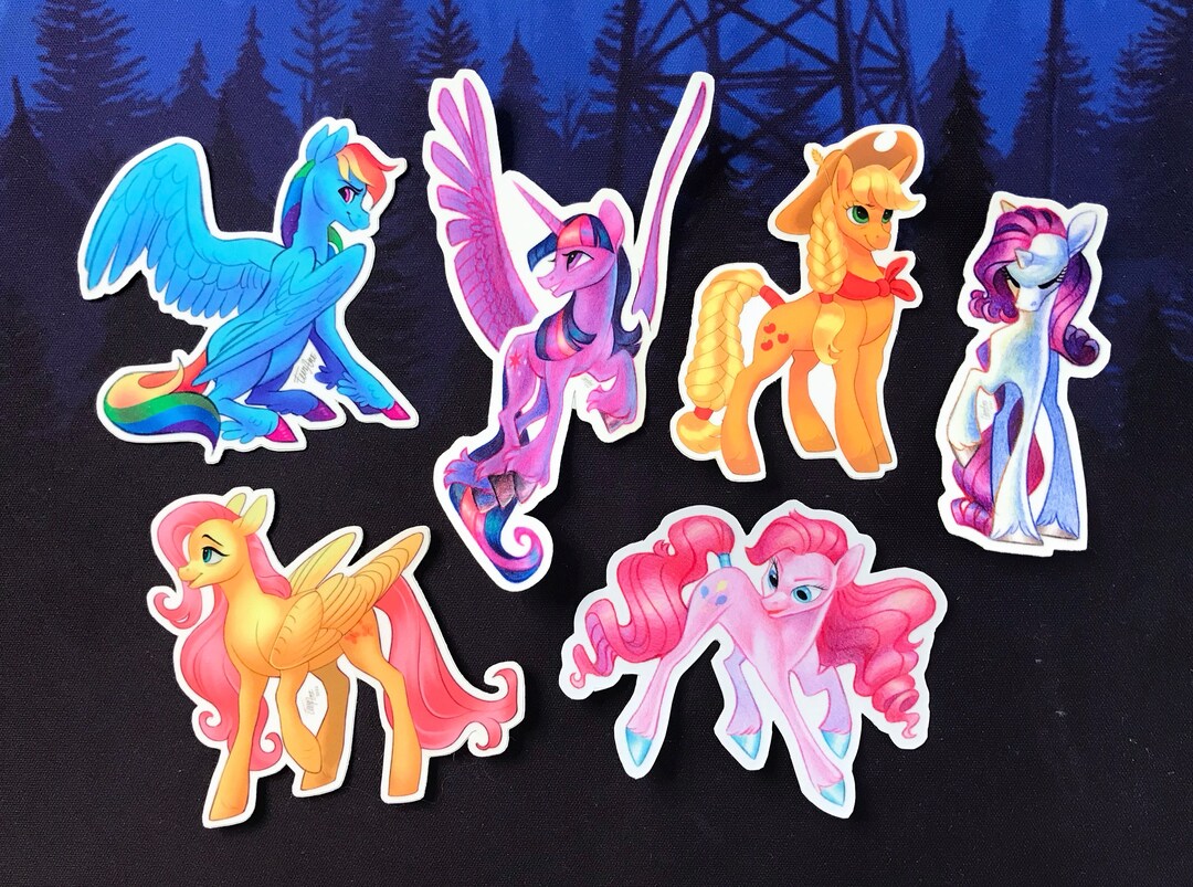 MLP - Mane 6 (vinyl Stickers) - Etsy