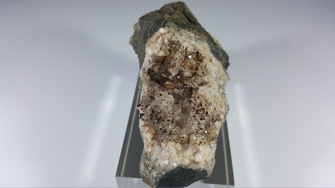 Golden and Brown Goethite on Smokey Quartz and Calcite - Etsy