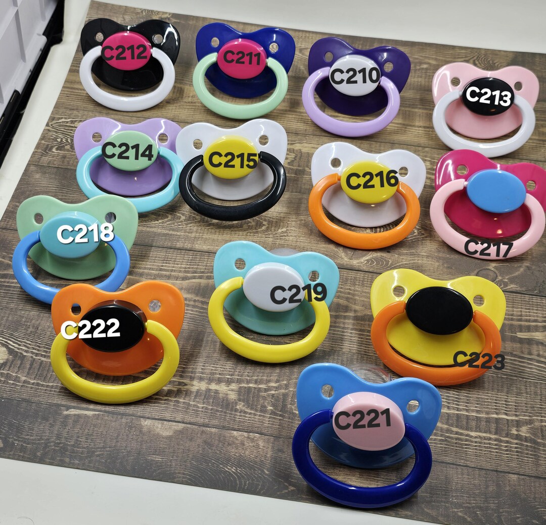 NEW Color Mix up Adult Pacifiers With Plastic Case - Etsy