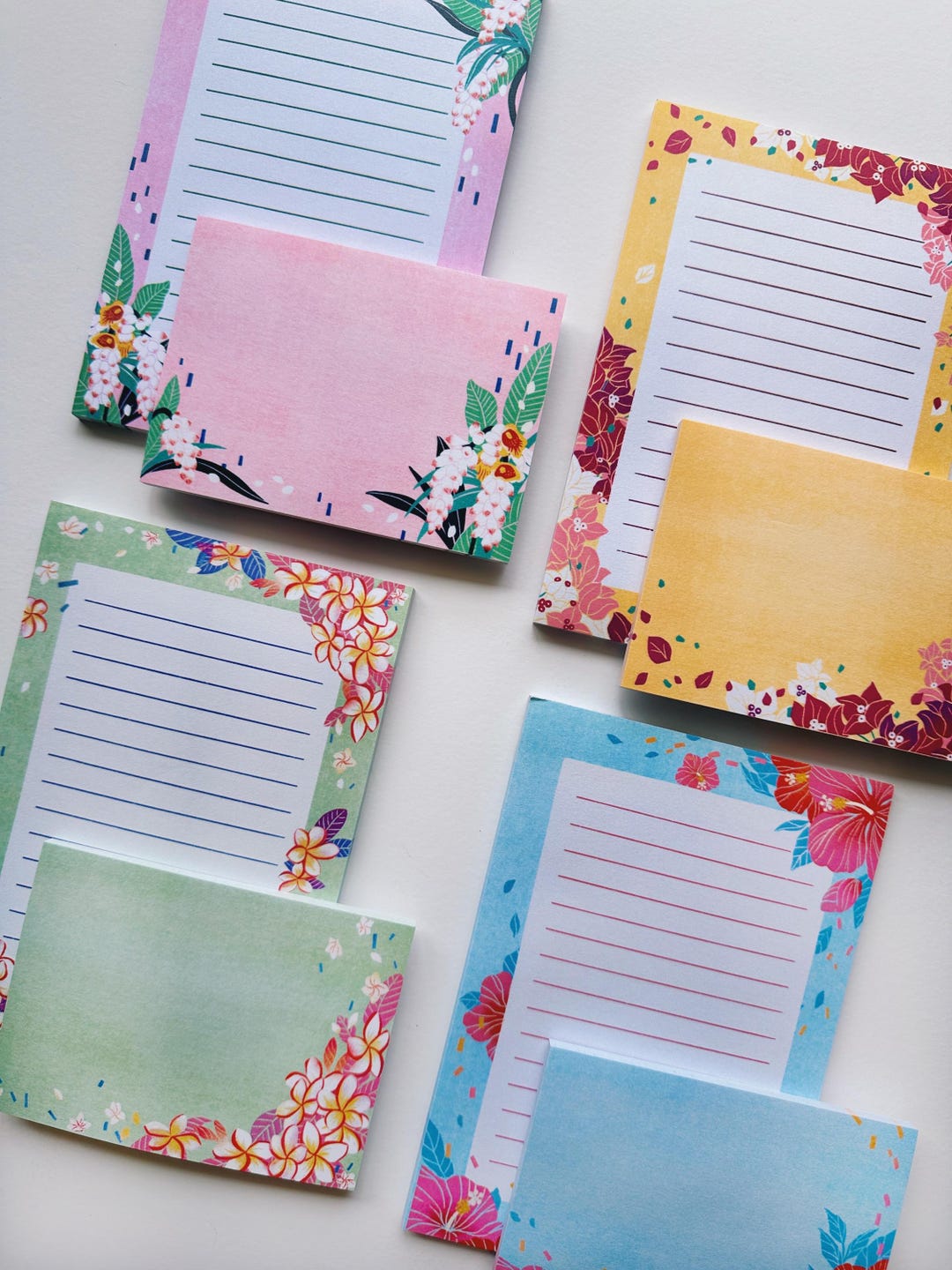 Tropical Flowers Post-it Set - Etsy