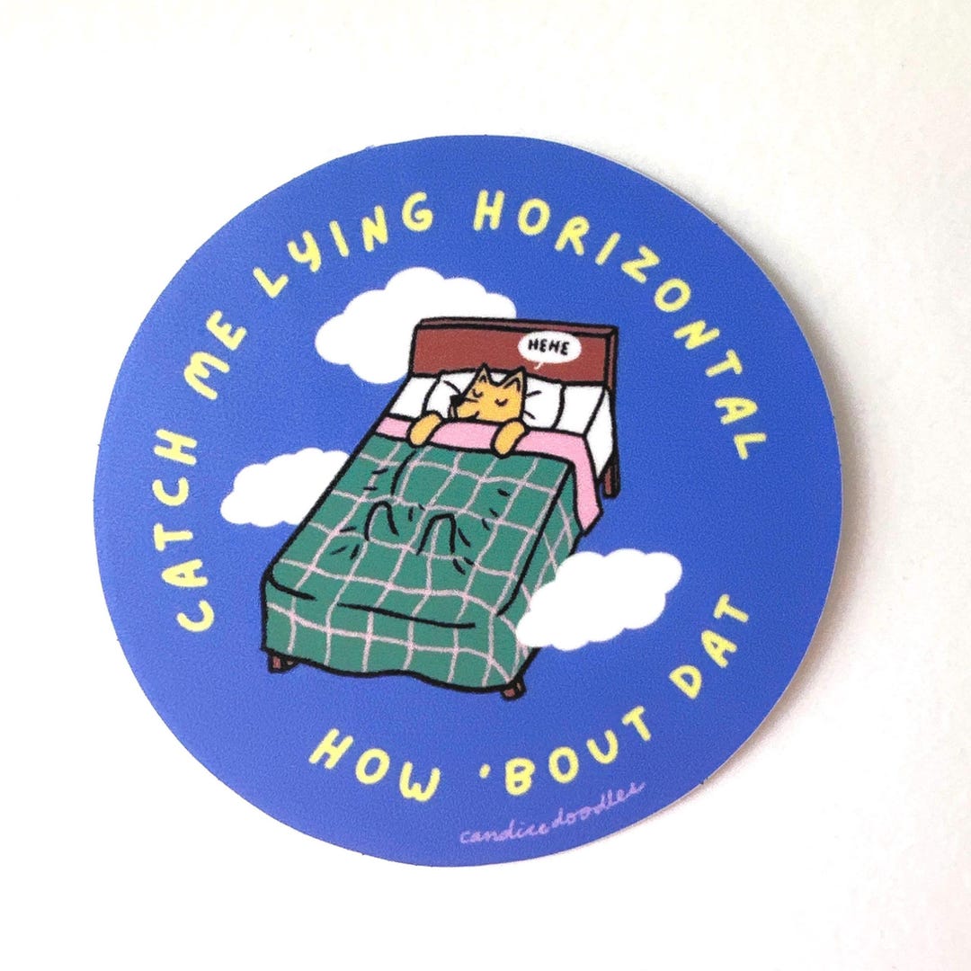 LYING HORIZONTAL Sticker - Etsy