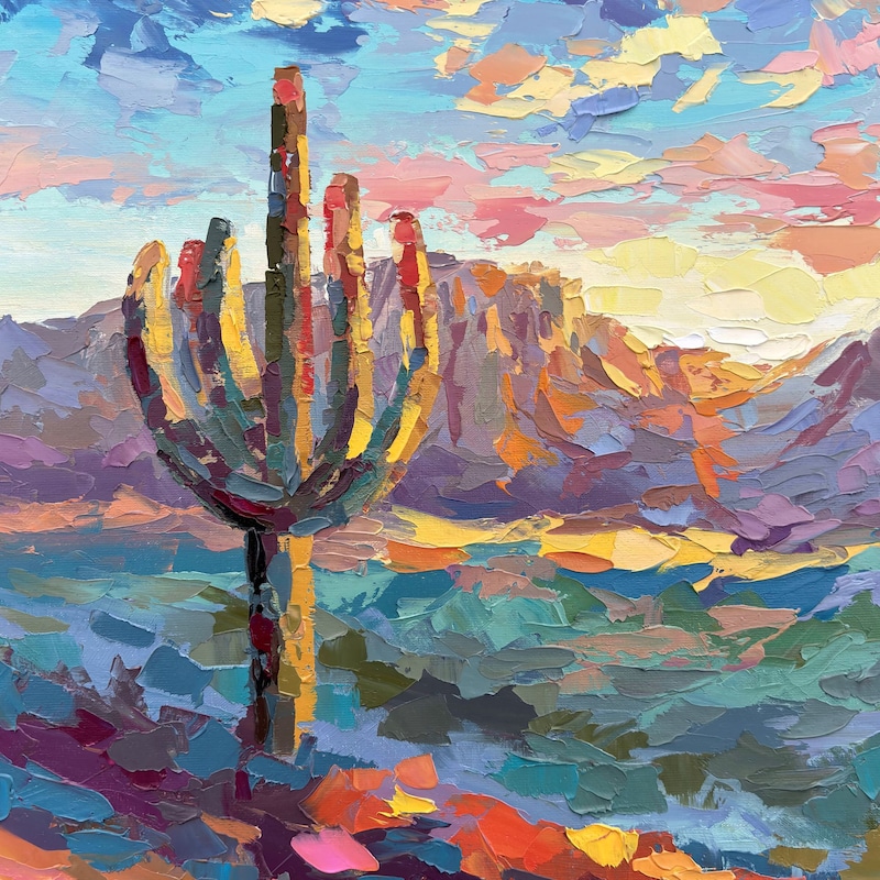 Saguaro Painting - Etsy