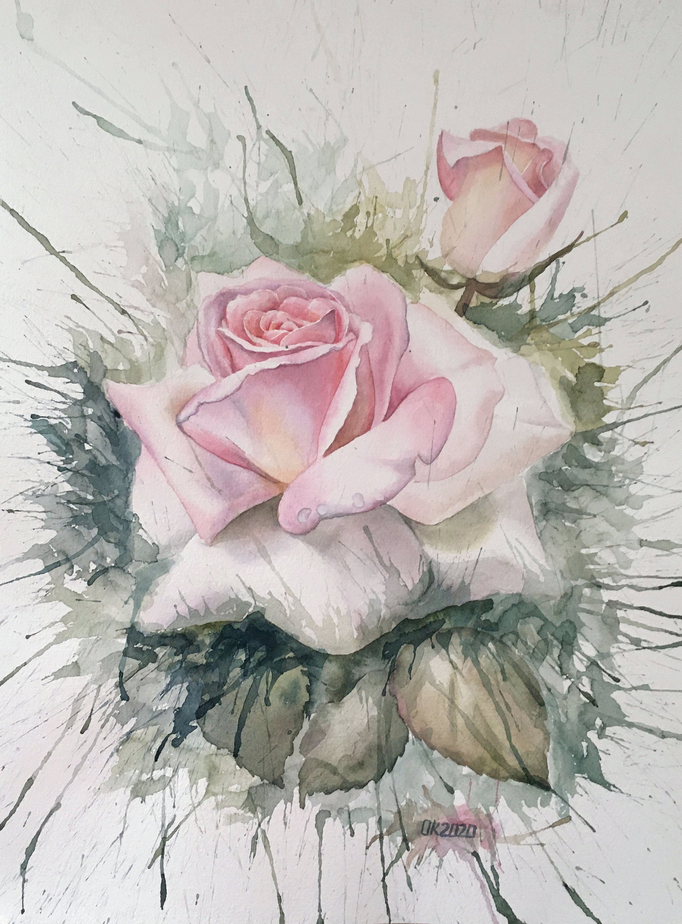 Realistic Pink Rose Drawing