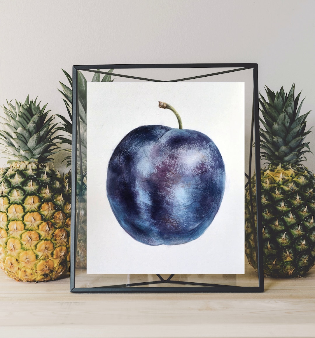 Plum Hand Painted ORIGINAL Watercolor Painting Plums Watercolors ...