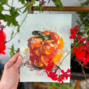 Red Pepper Hand Painted ORIGINAL Oil Painting, Art, Pepper Wall Art ...