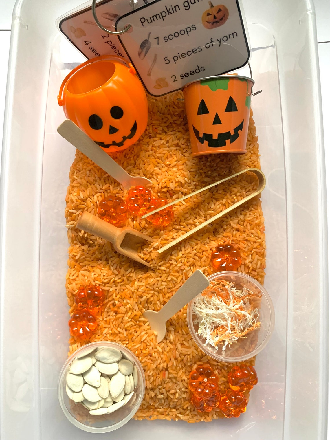 Pumpkin Guts Sensory Bin - Etsy