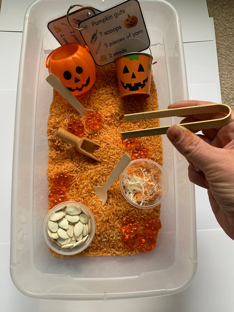 Pumpkin Guts Sensory Bin - Etsy