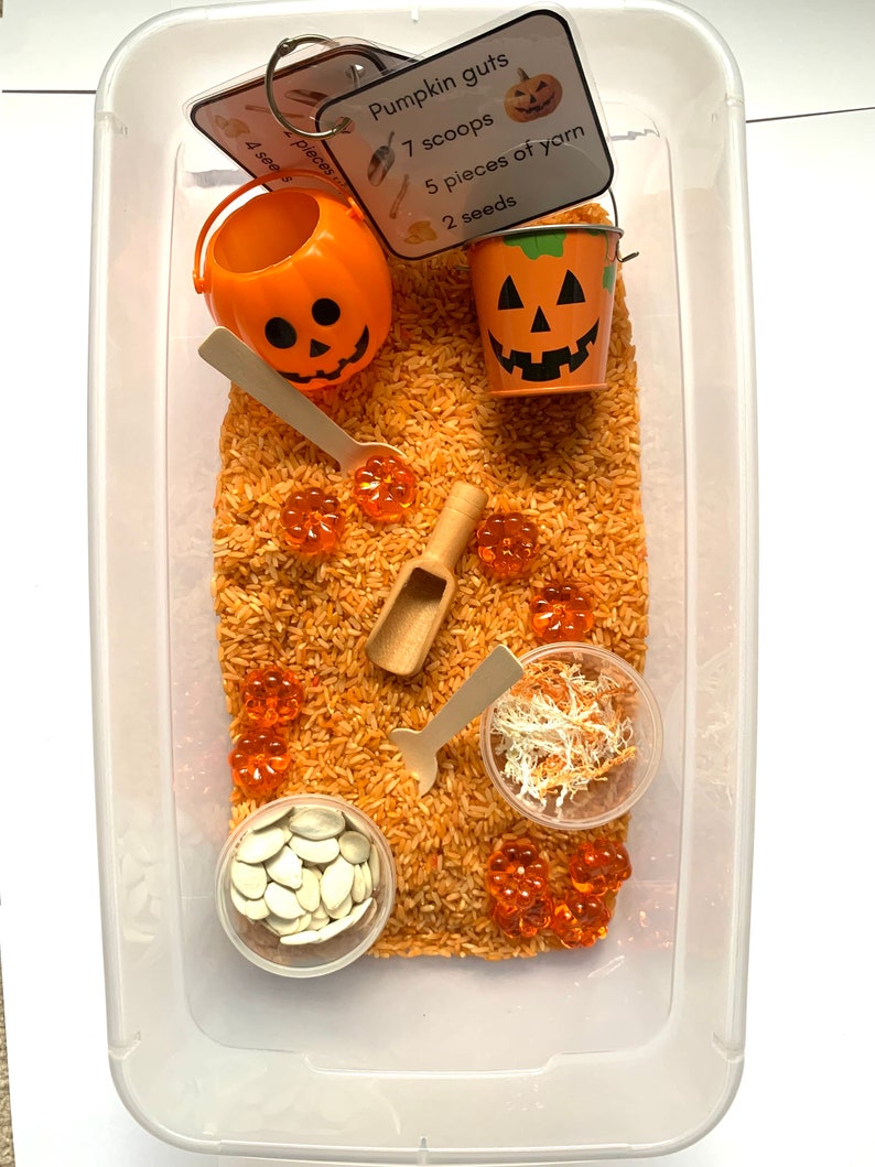 Pumpkin Guts Sensory Bin - Etsy