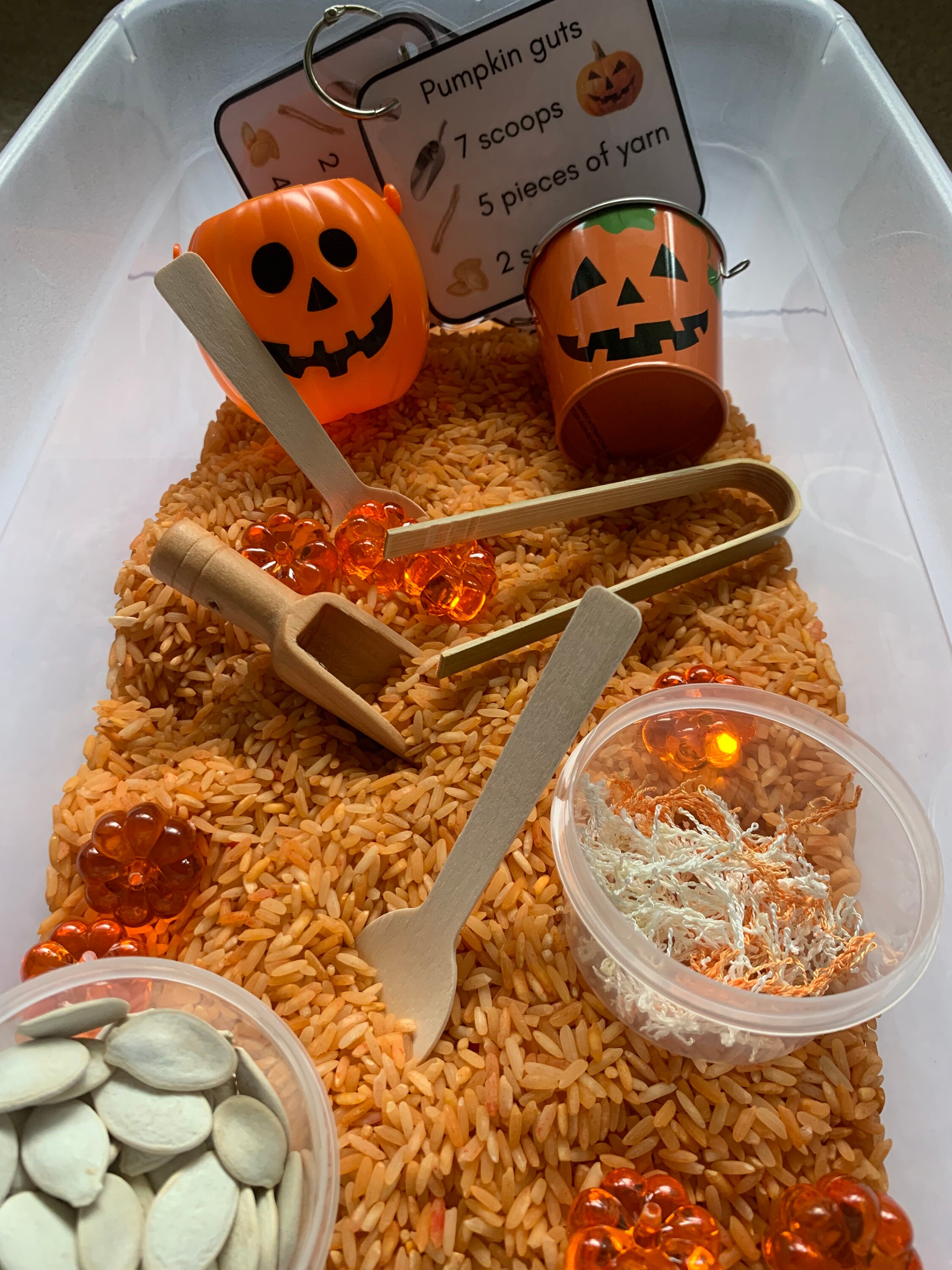 Pumpkin Guts Sensory Bin - Etsy
