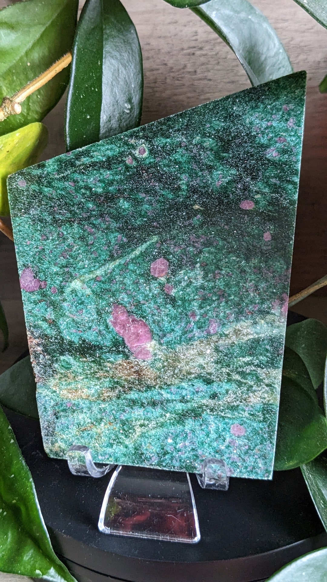 Ruby Fuchsite Crystal Slab With Stand - Etsy