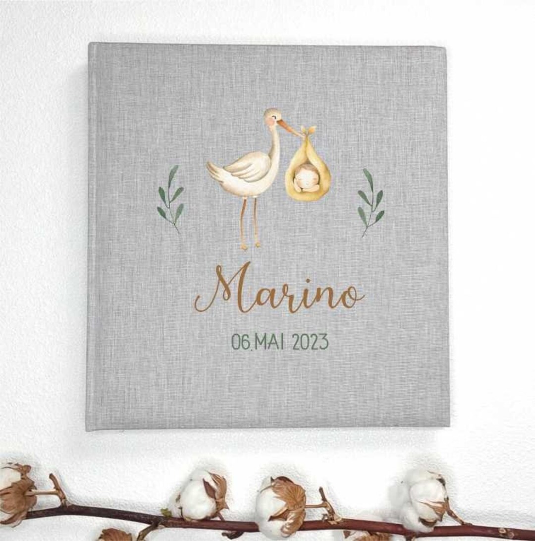 Photo Album Personalized Stork / FA-021 - Etsy