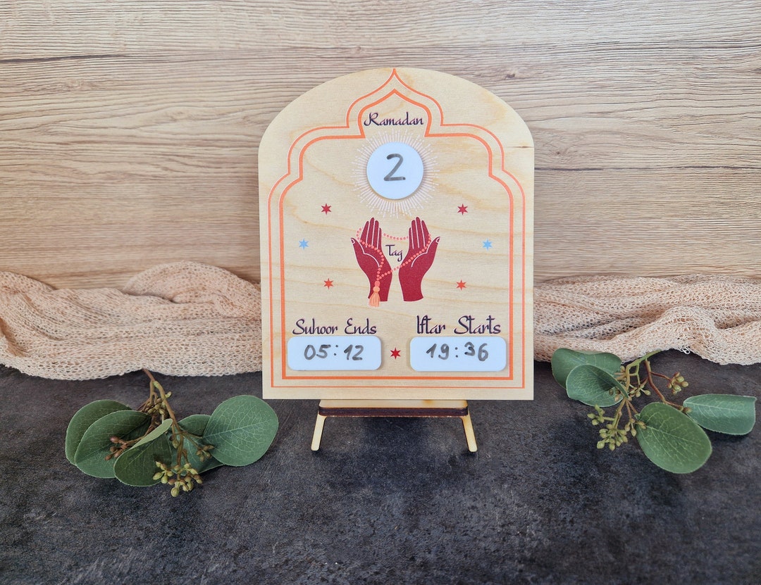 Iftar Wooden Sign Countdown Calendar Ramadan / Iftar Table / Ramadan ...