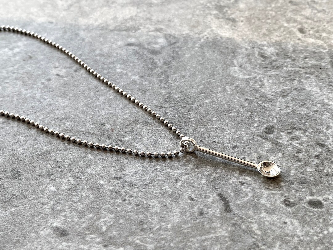 Miniature Tiny Silver Spoon Pendant, Handmade Salt Spoon, Spices Small ...