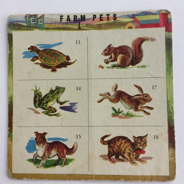 Vintage Lotto Game - Etsy