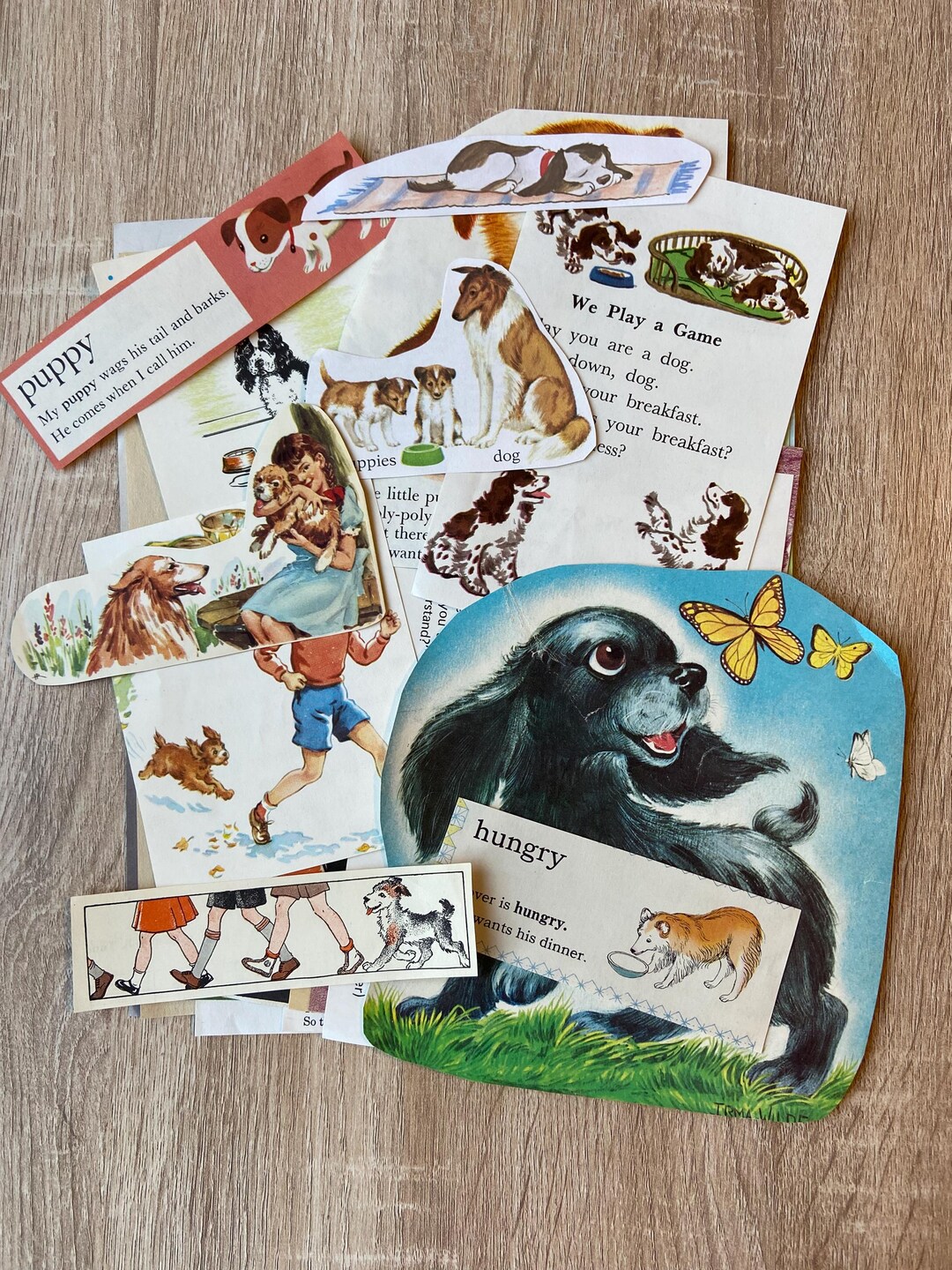 Vintage Lot 30 Dog Papers Dog Ephemera Dog Scrapbook Kit Puppy Paper ...