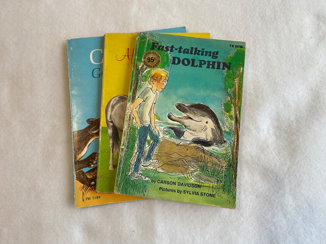 Vintage Scholastic Book Club Books - Vintage Animal Theme Book Lot - Etsy