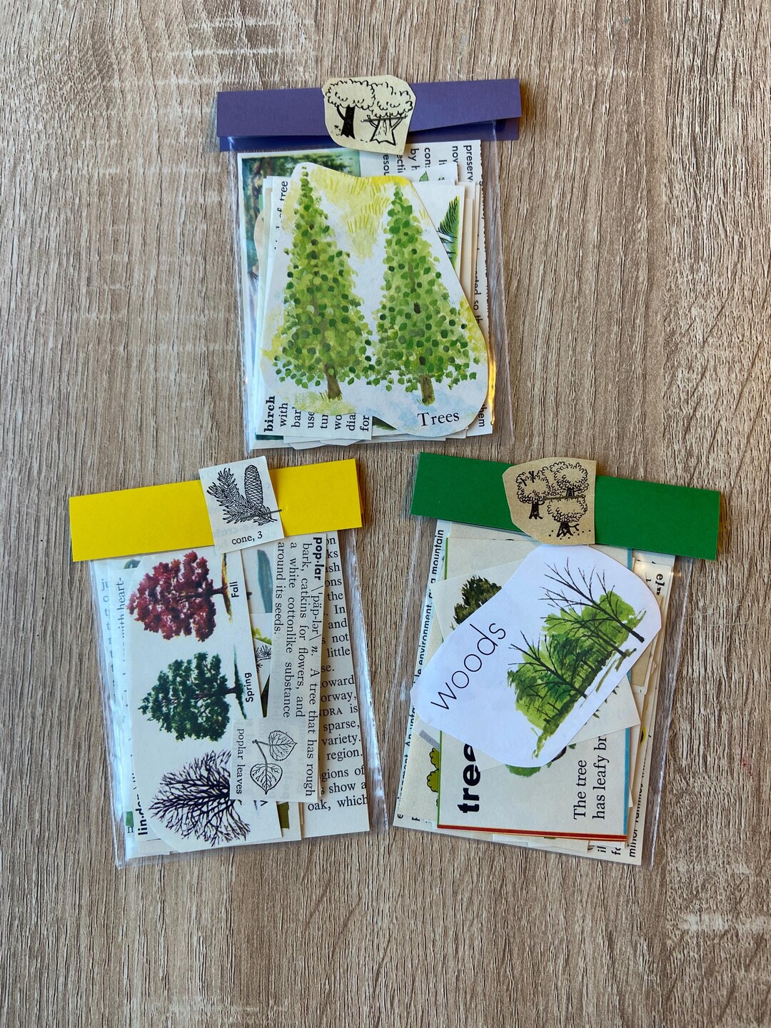 Vintage Lot 25 Small Tree Papers - Tree Ephemera - Nature Journal Paper ...